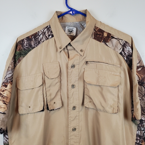 hogman | Shirts | Hogman Wild Hog Tan Hunting Shirt Lg Mens Ultra Light ...